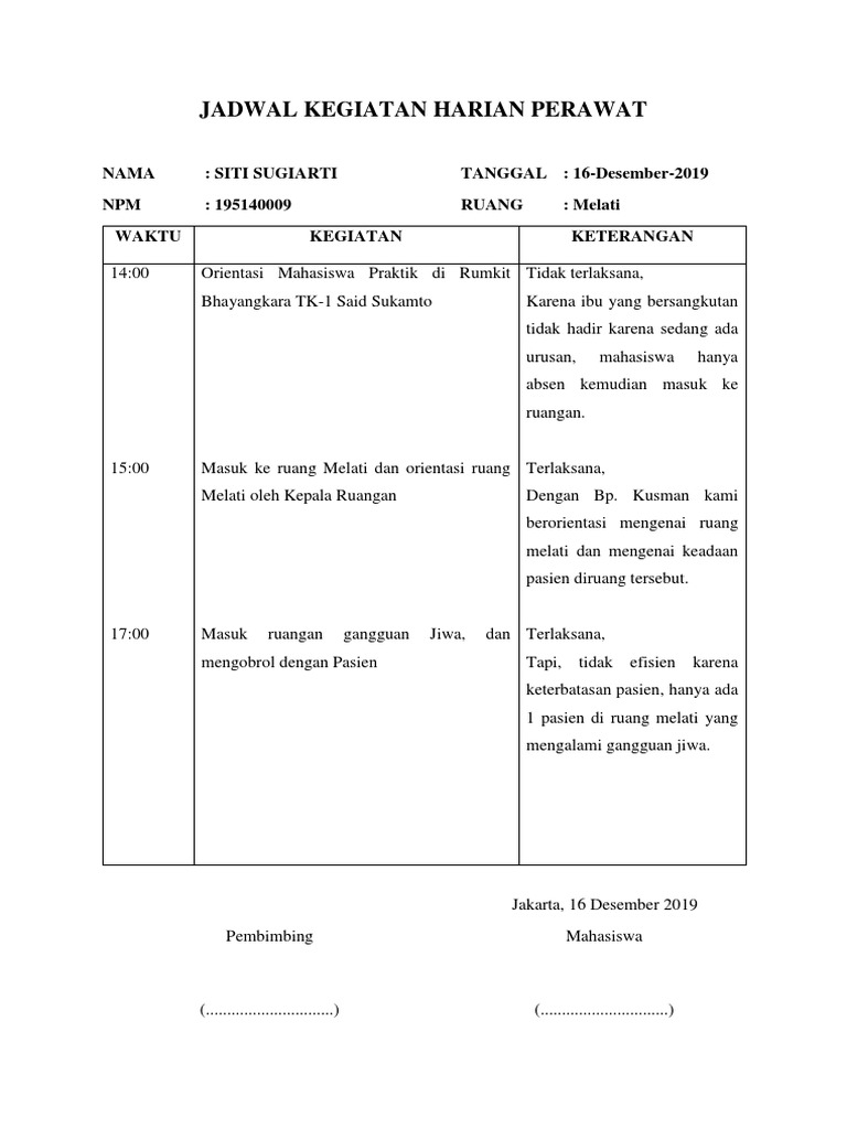 ADL Perawat | PDF
