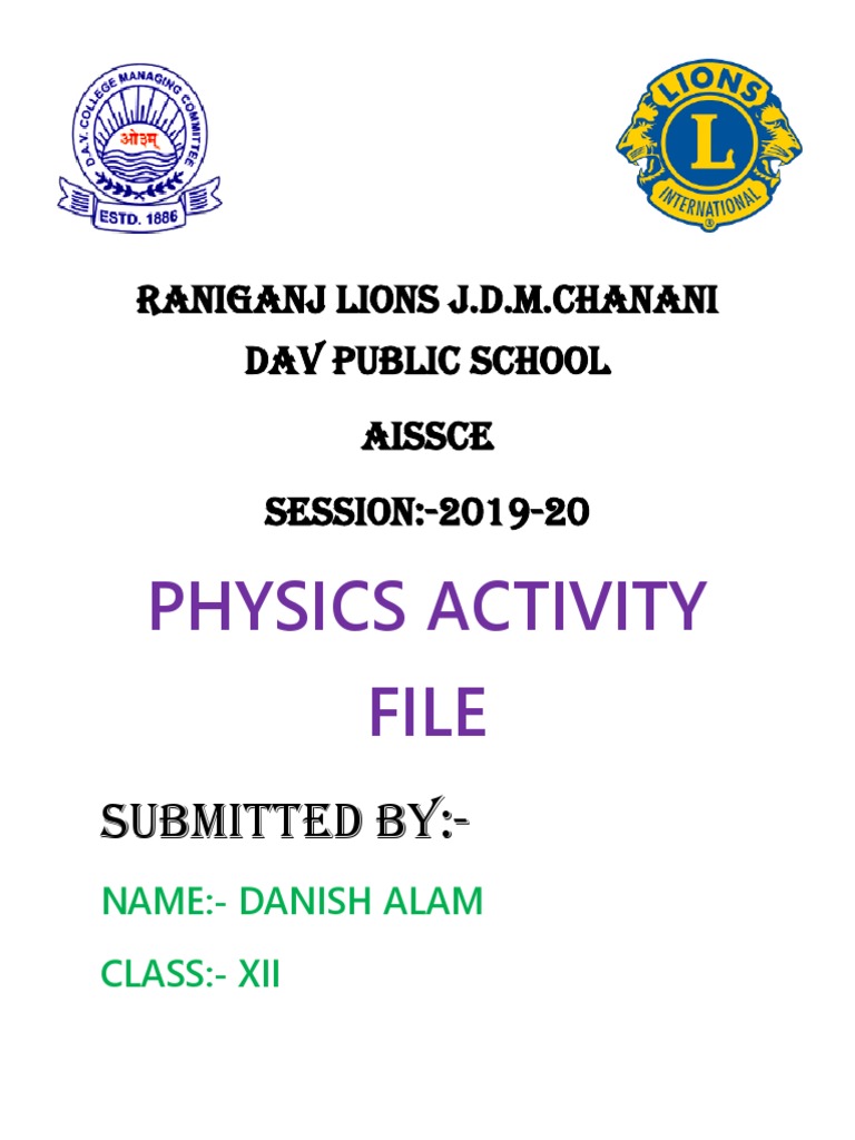 Physics Activity File | PDF