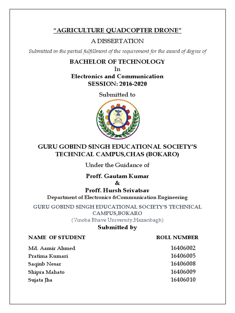 Ad Project Synop | Download Free PDF | Unmanned Aerial Vehicle | Quadcopter