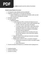 Wheeler Curriculum Model | PDF | Curriculum | Goal