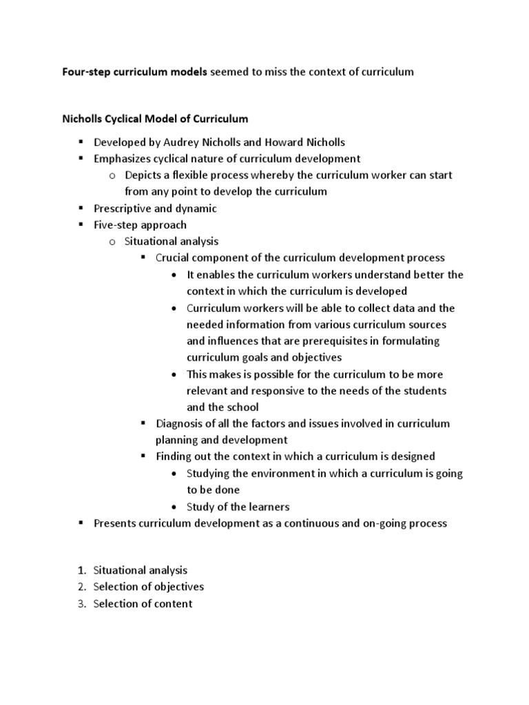 Nicholls and Nicholls | PDF | Curriculum | Education Theory