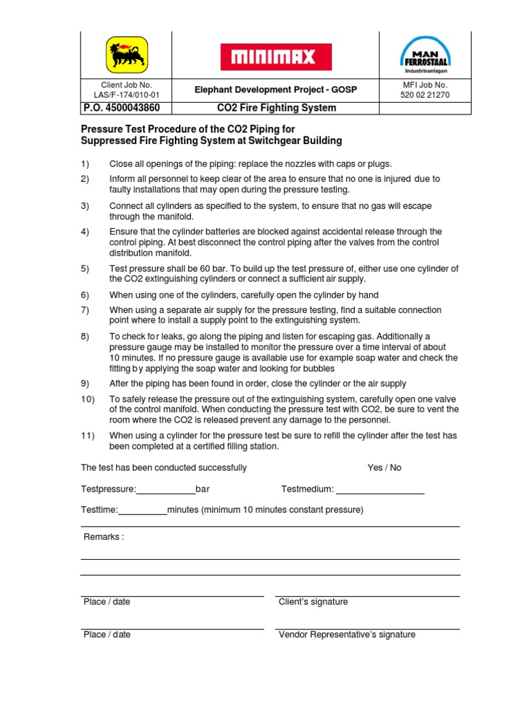 Procedure - CO2 Fire Fighting System | PDF | Firefighting | Valve