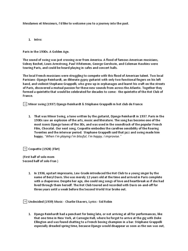 Mesdames Et Messieurs | PDF | Jazz | Performing Arts