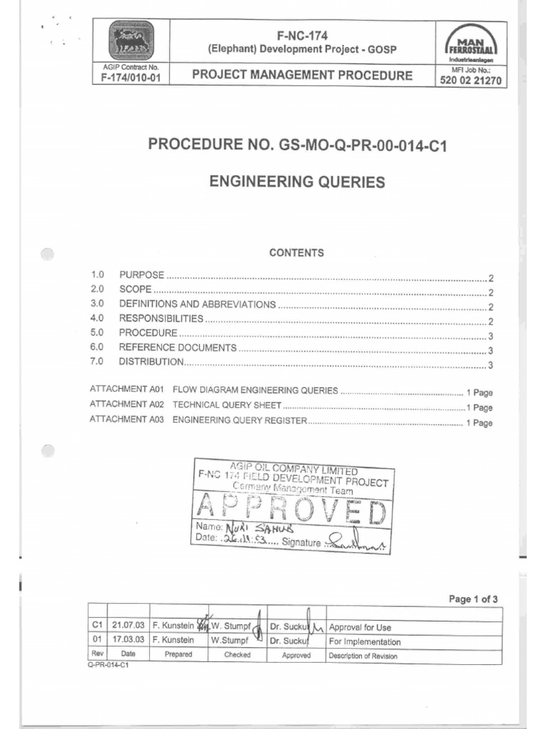 Procedure - Engineering Queries | PDF