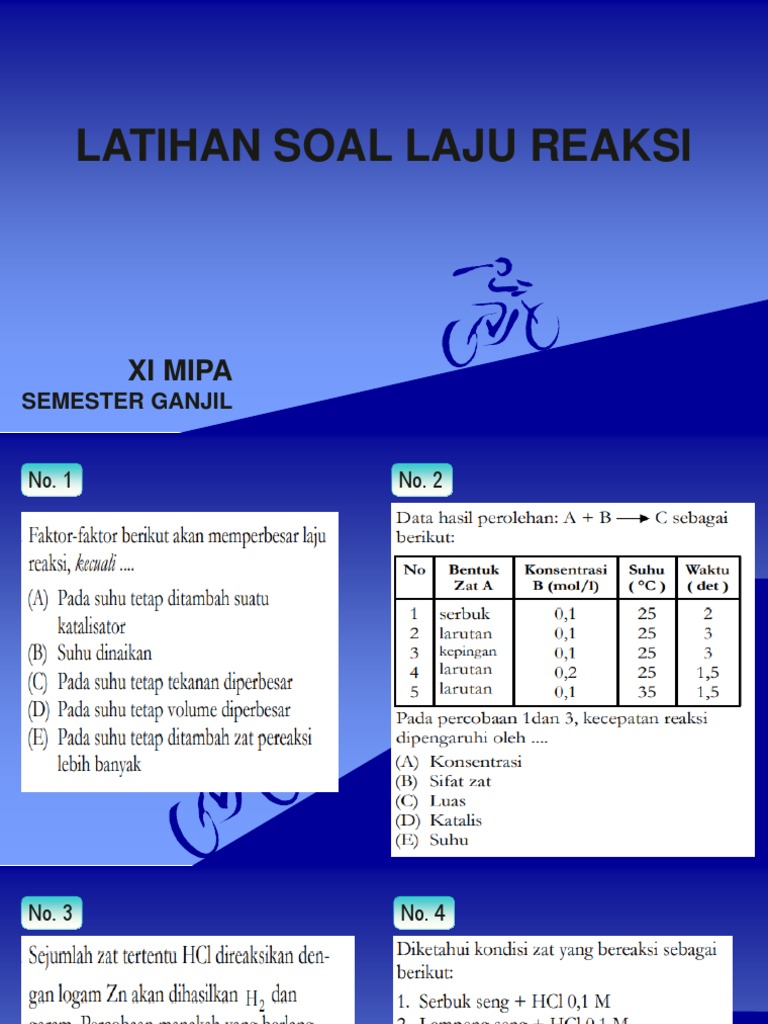 Latihan Soal Laju Reaksi | PDF
