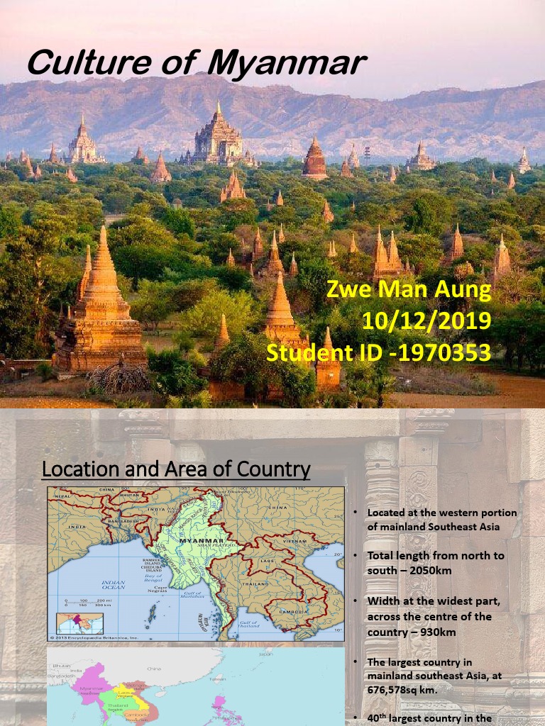 Culture of Myanmar Presentation | PDF | Myanmar
