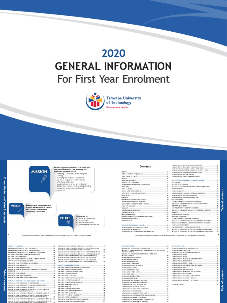 General Information | PDF | Institute Of Technology | Bachelor's Degree