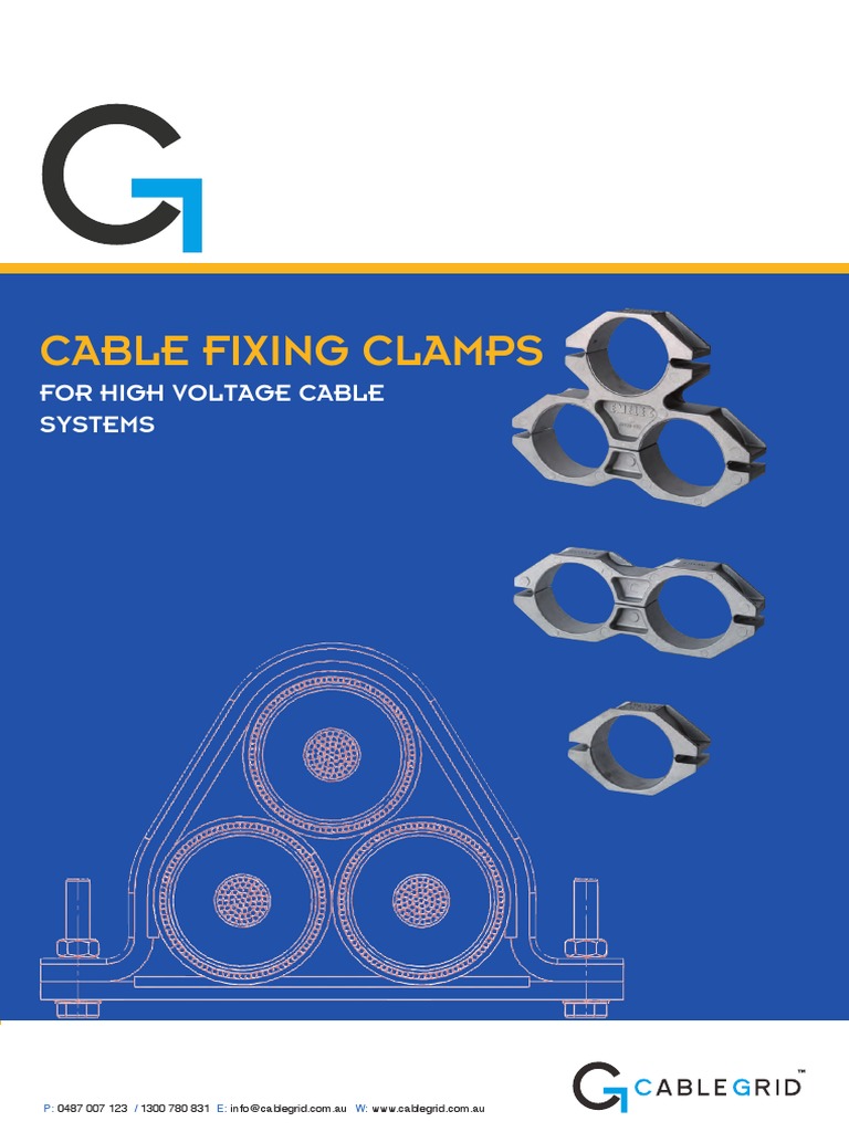 Trefoil Cable Cleats for High Voltage | PDF | Screw | Insulator ...