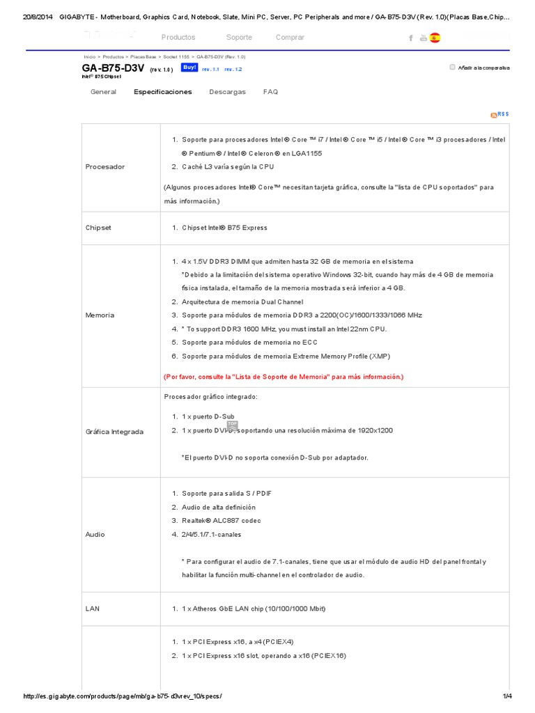 GA-B75-D3V (Rev. 1 | PDF | USB | Microsoft Windows
