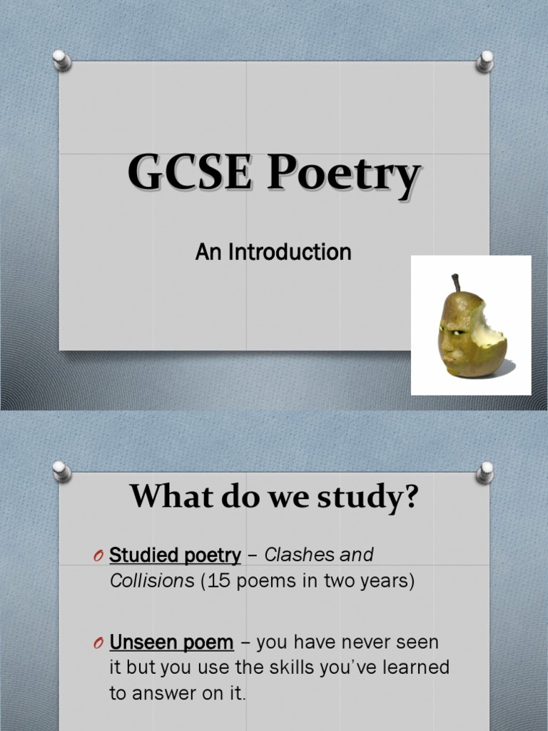 GCSE Poetry Introduction | PDF | Rhyme | Poetic Devices