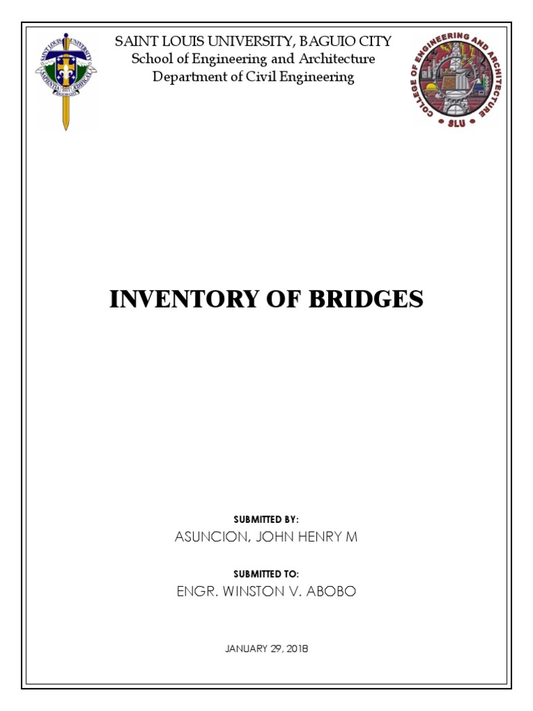 Inventory and Condition Assessment of Bridges Around Baguio City and ...