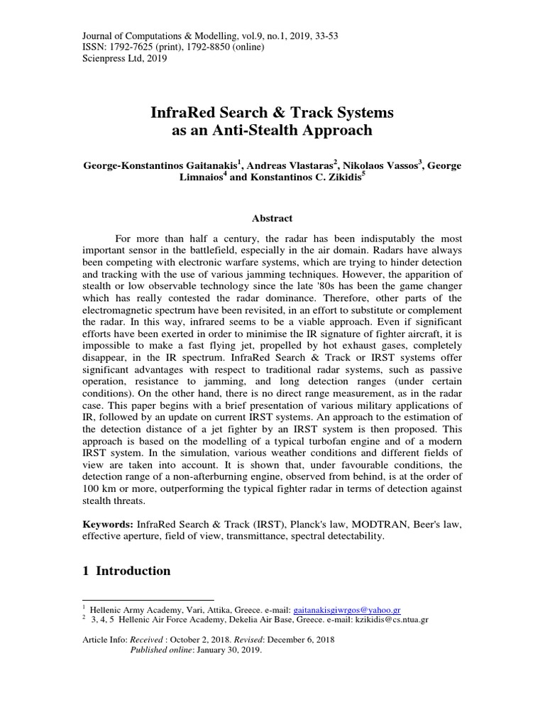 Infrared Search & Track Systems Overview | PDF | Infrared | Fighter ...