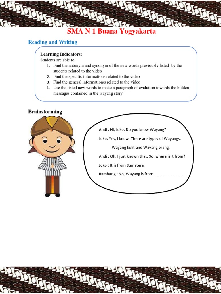 LPD - UAS - Worksheet - Reading and Writing Fix | PDF