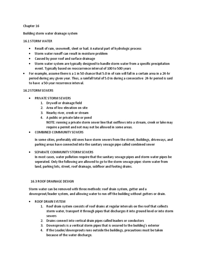 Chapter 16 Pdf Storm Drain Sanitary Sewer