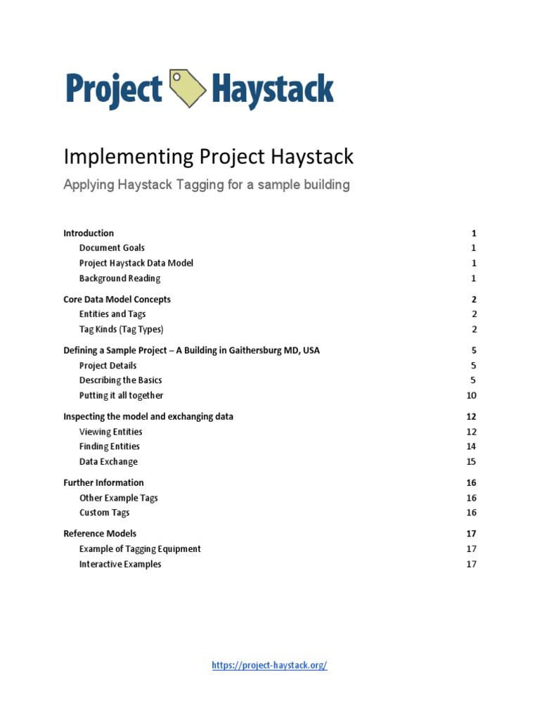 Project Haystack Tagging Guide | PDF | Data Model | Tag (Metadata)