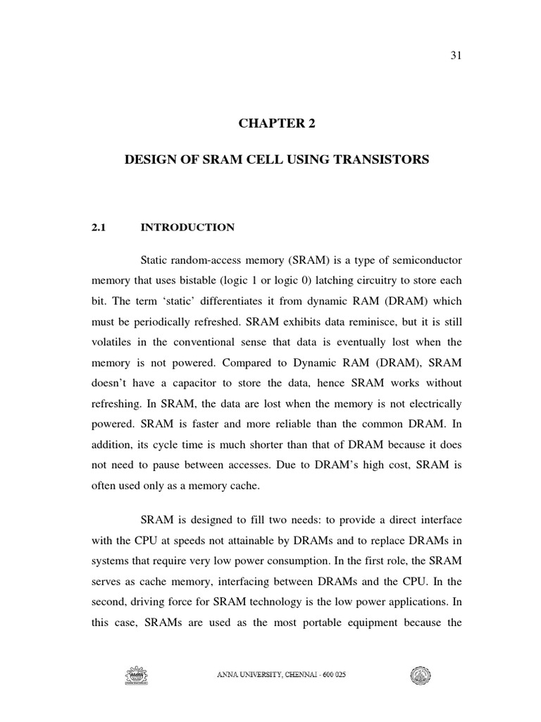 Sram | PDF | Dynamic Random Access Memory | Random Access Memory