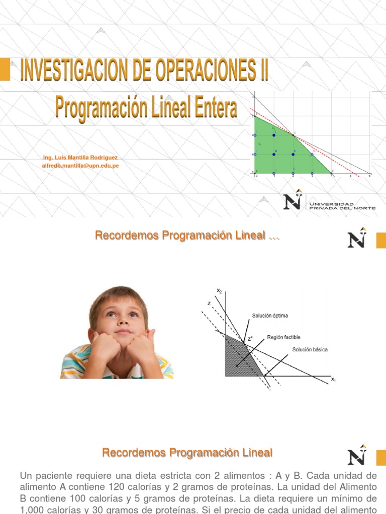 Sem 1 - Programacion Lineal Entera | PDF | Programación lineal ...