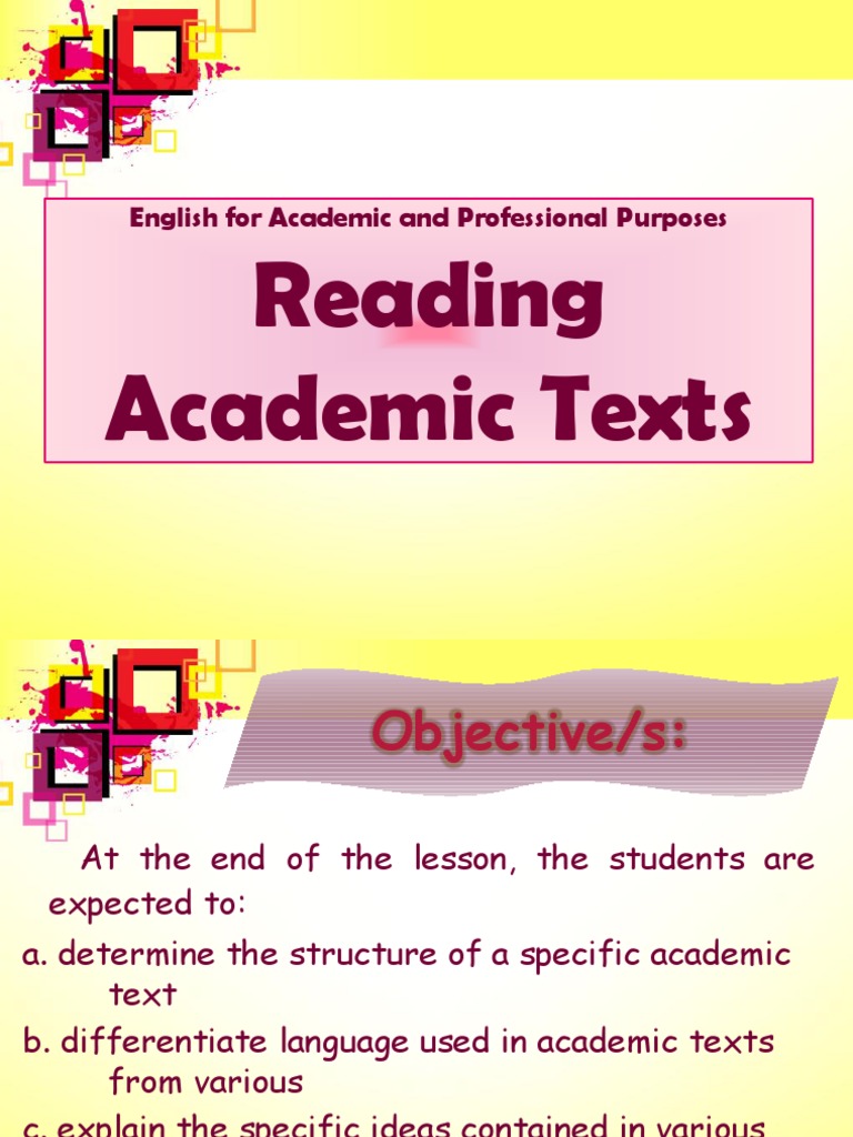 Academic Text Structure & Analysis | PDF | Reading Comprehension | Cognition