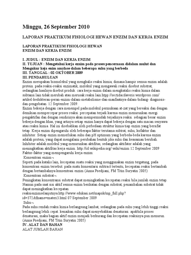 Enzim Dalam Saliva | PDF