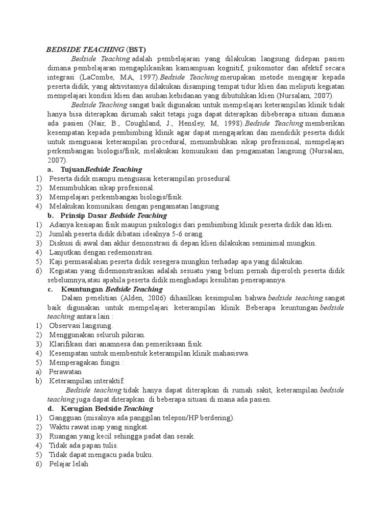 Bedside Teaching | PDF