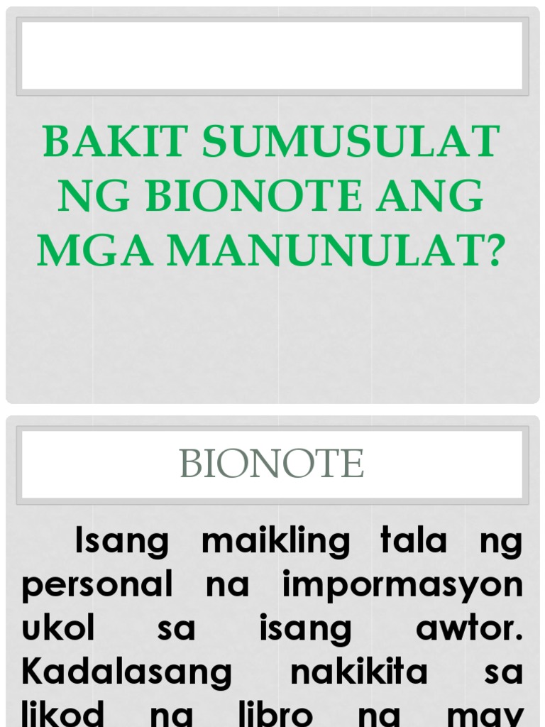 BIONOTE | PDF