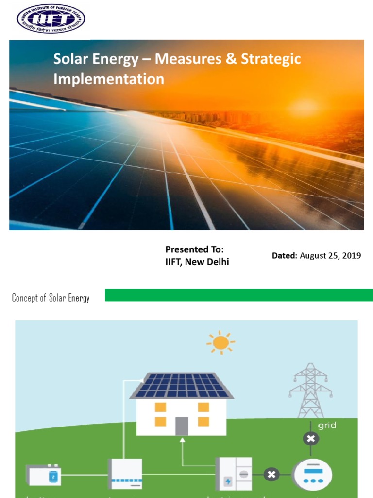 Presentation - Solar Energy Implementation Strategy | PDF | Solar Power ...