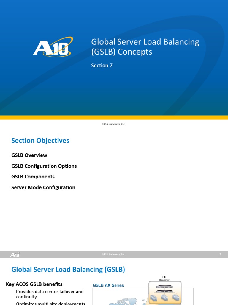 ADC-41 C08-GSLB Concept | PDF | Load Balancing (Computing) | Domain Name System
