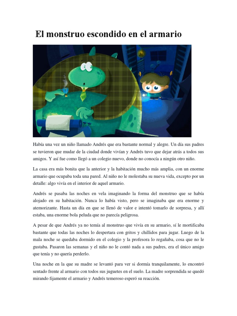 El monstruo del armario y la amistad | PDF