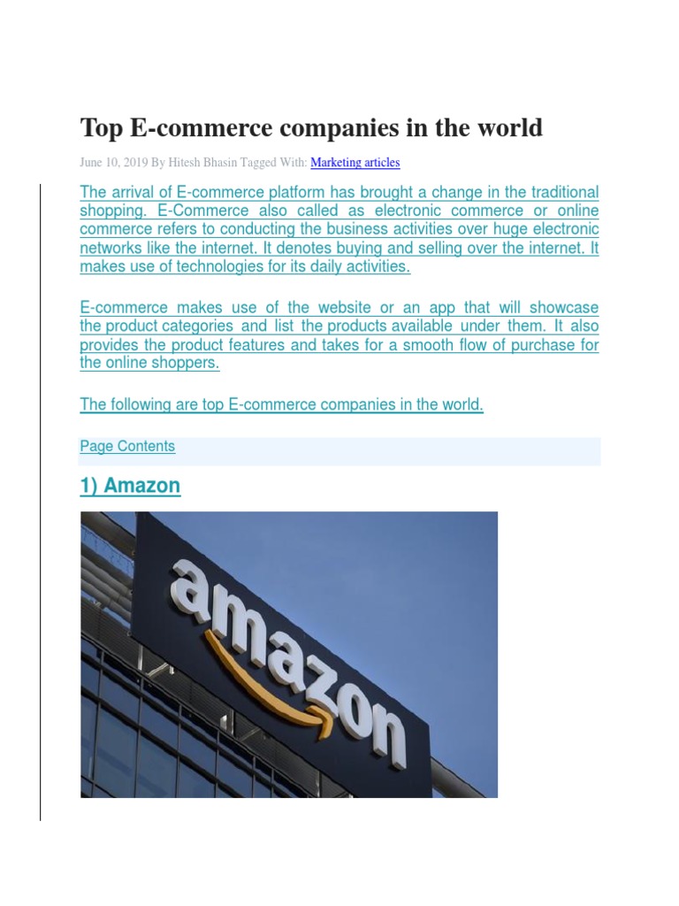 E-Commerce Info | PDF | E Commerce | Retail