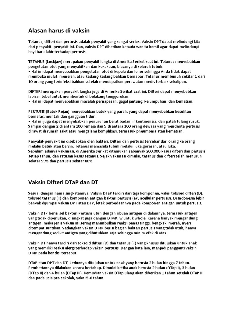 Vaksin TD: Tdap | PDF