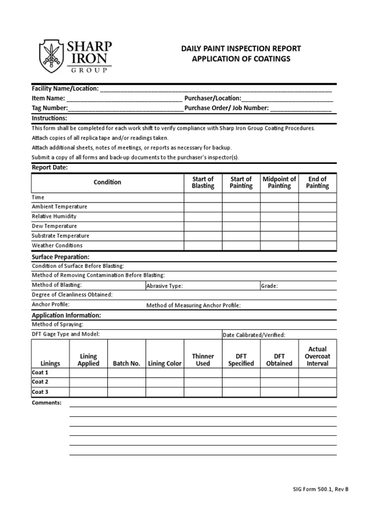 Daily Paint Report | PDF