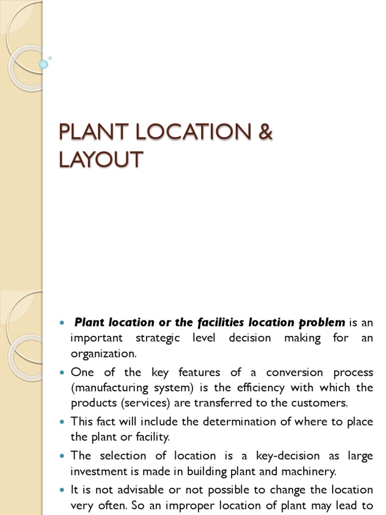 Importance of Plant Location Decisions | PDF | Economies | Business