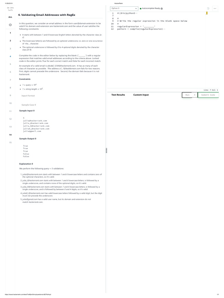 Hacker Rank | PDF | Regular Expression | Software Development