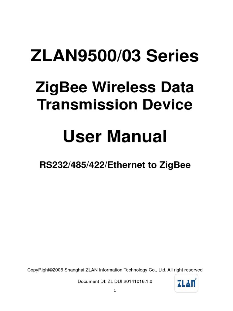 ZLAN9500 User Manual PDF | PDF | Port (Computer Networking) | Transmission Control Protocol