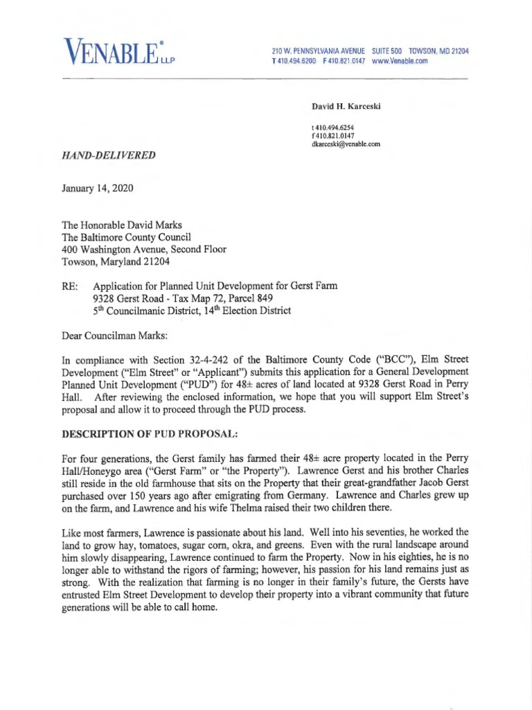 Gerst Farm Application | PDF | Parks | Single Family Detached Home