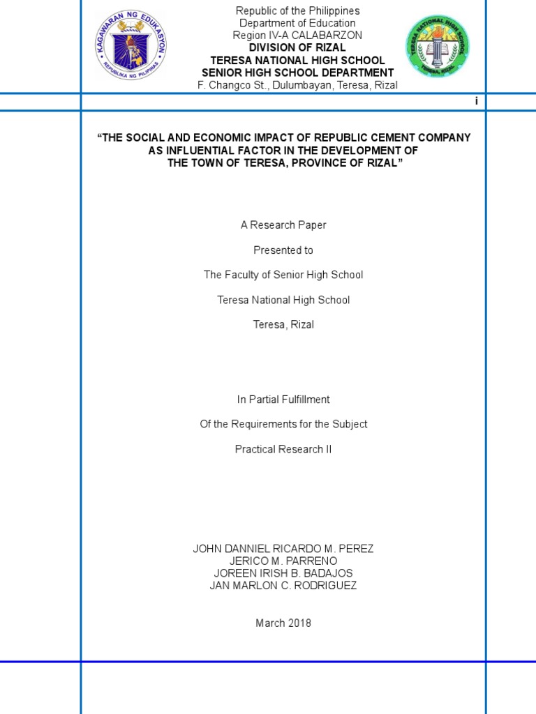 Analysis of Republic Cement | PDF | Psychological Concepts