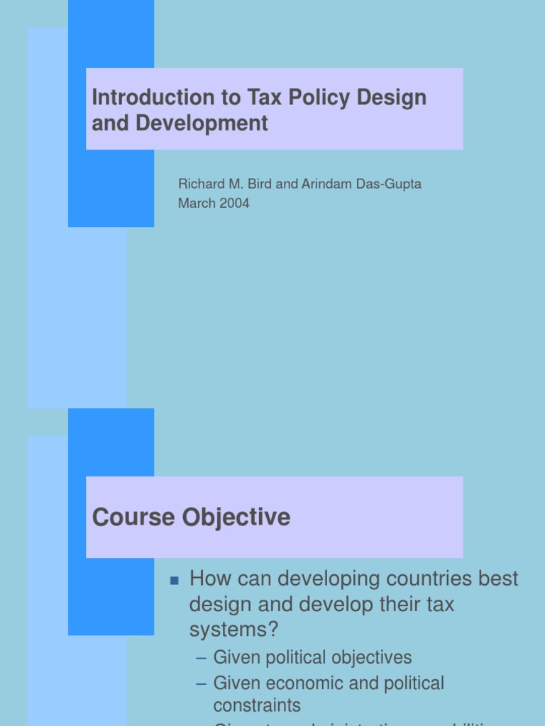 Introduction To Tax Policy | PDF | Tax Incidence | Taxes