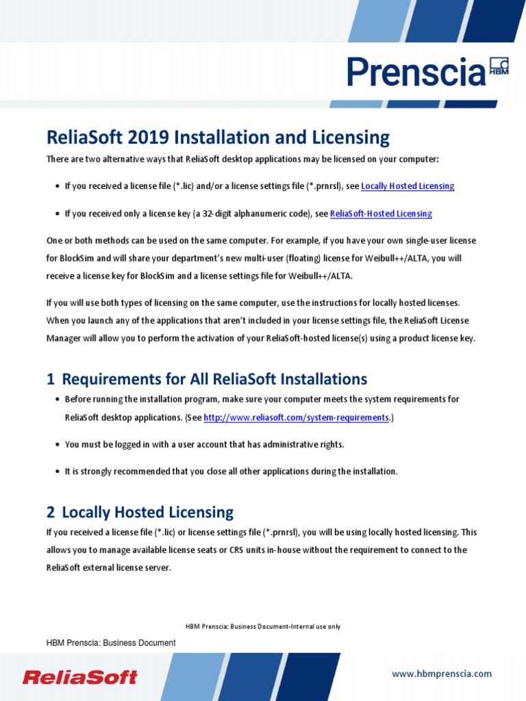 ReliaSoft Licensing Guide | PDF | Proxy Server | Server (Computing)