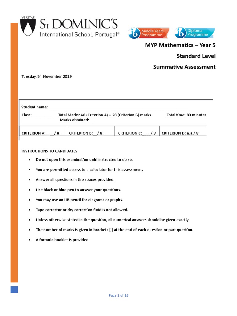 G10 CriteriaABC Summative Nov5 | PDF | Circle | Area