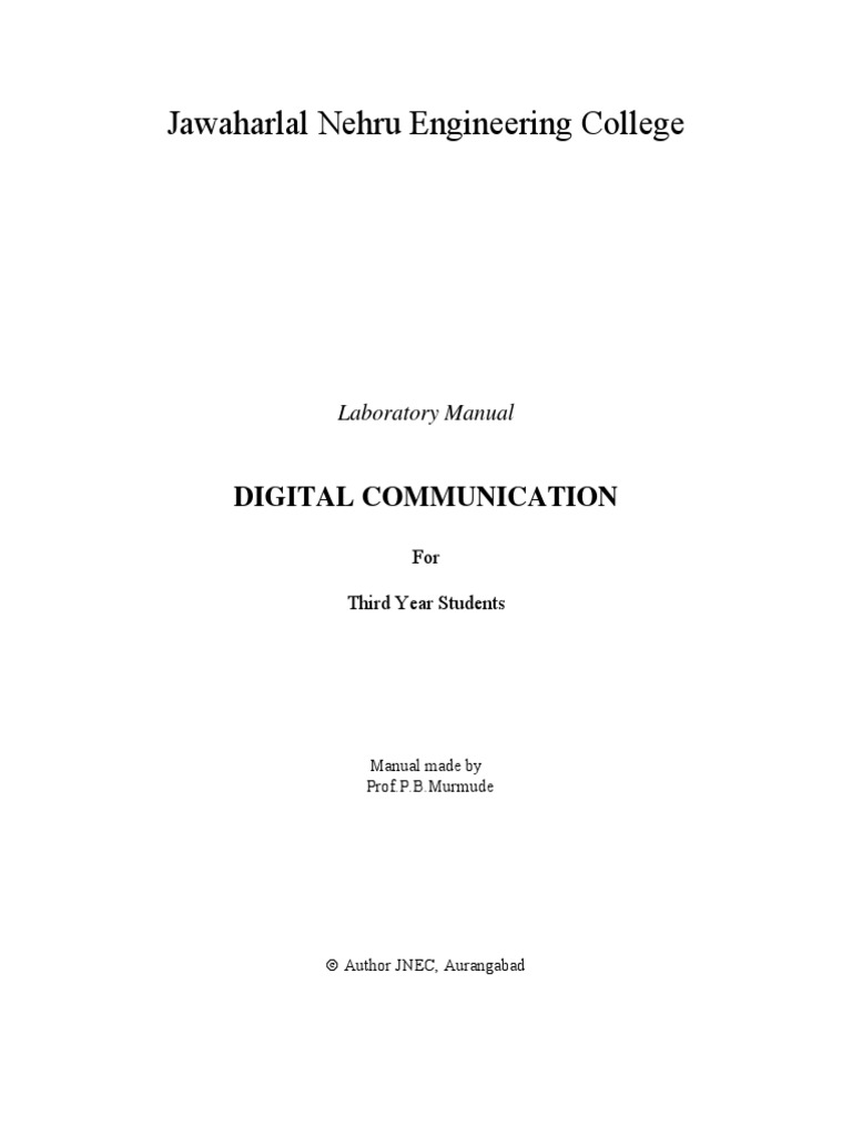 DC Lab Manual - July2016 | PDF | Modulation | Electronic Engineering
