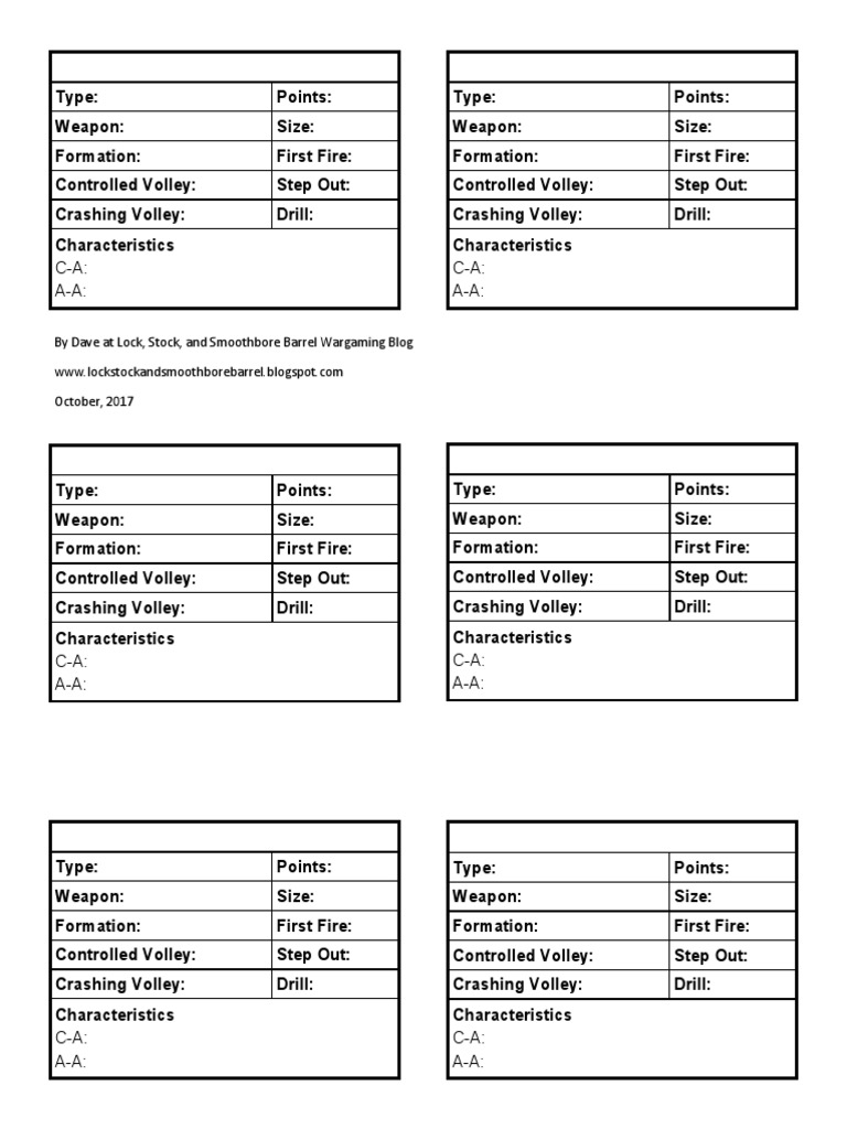 Sharp Practice Roster Cards | PDF