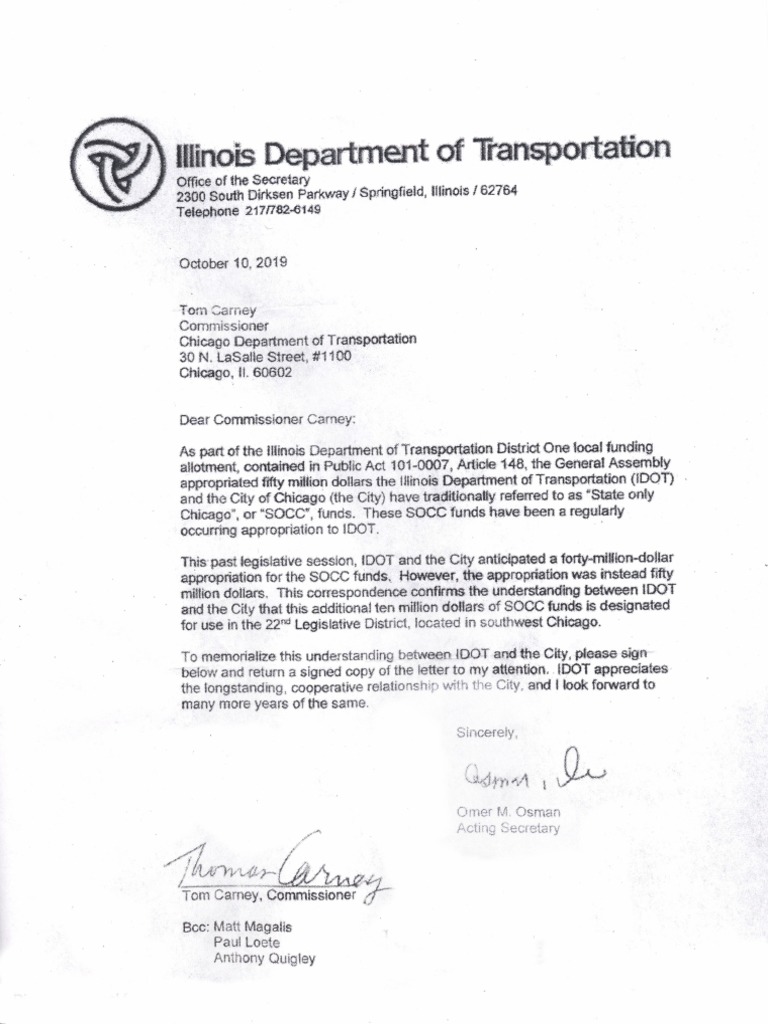 IDOT Letter | PDF