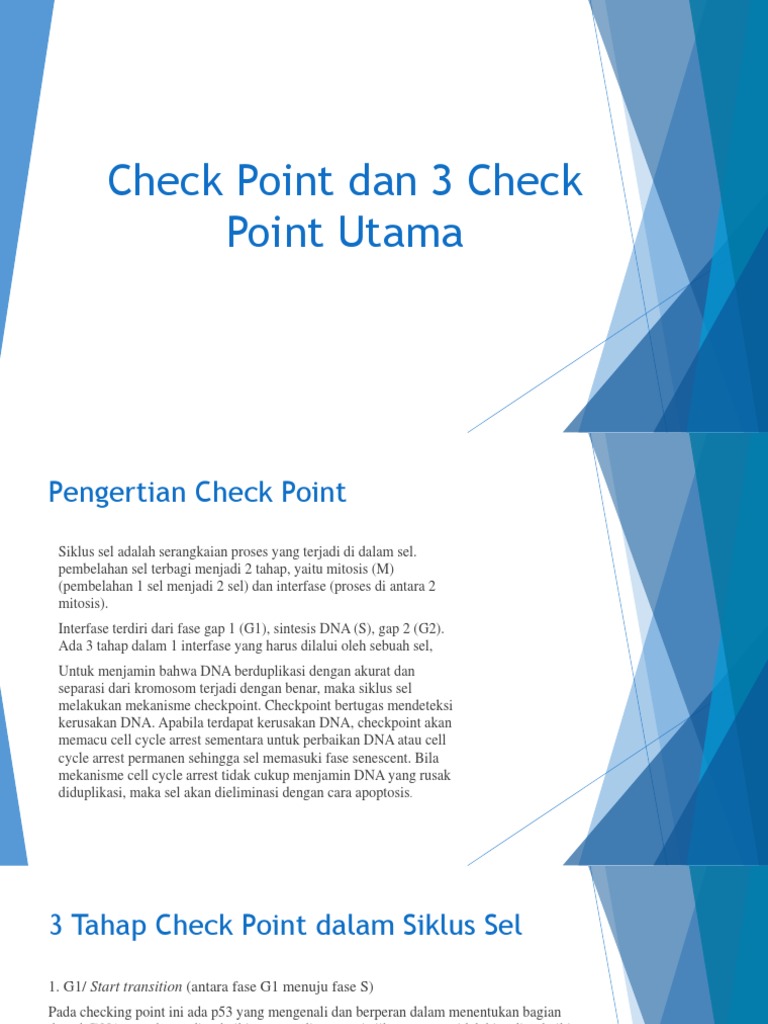 Checkpoint Utama dalam Siklus Sel | PDF | Sains & Matematika