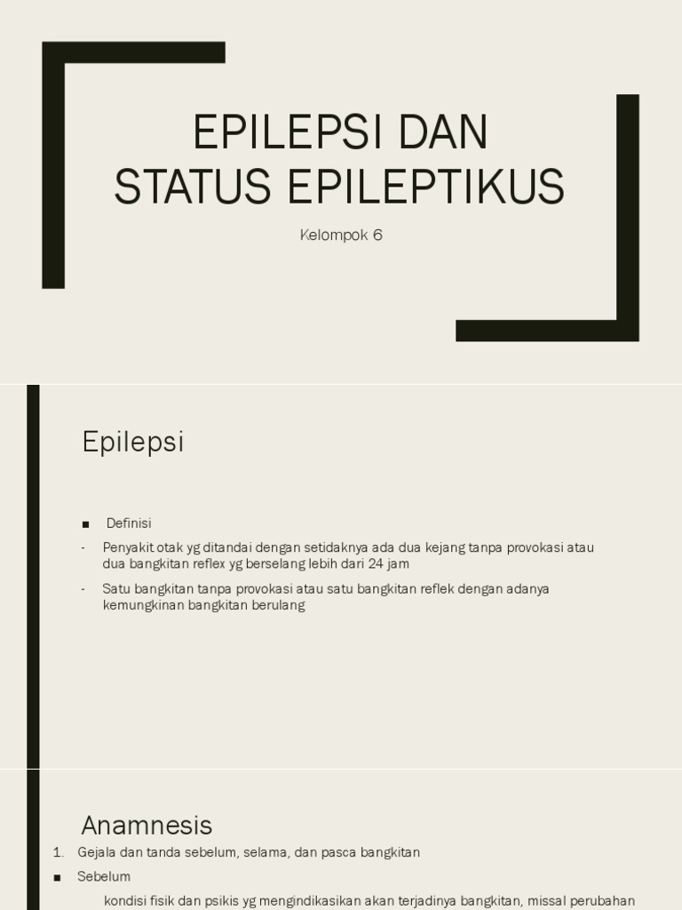 Epilepsi Dan Status Epileptikus | PDF