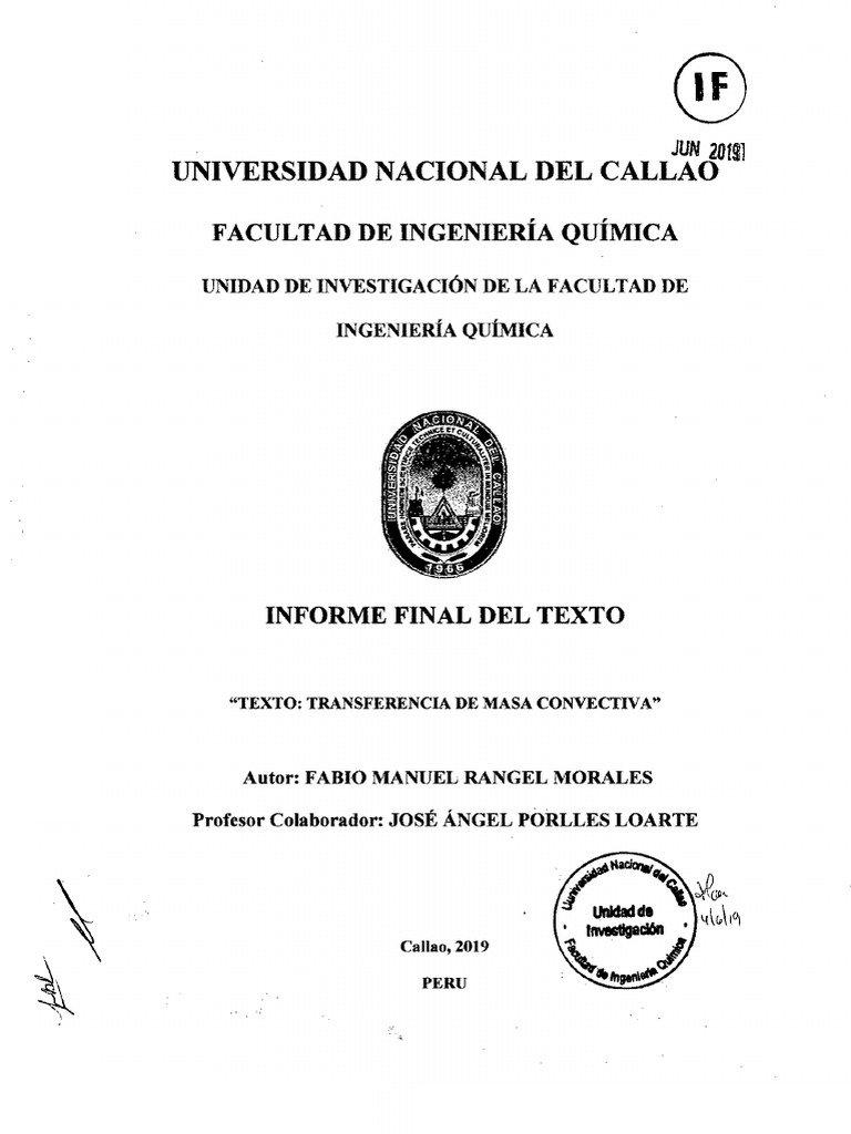 Transferencia de Masa Convectiva - Fabio Rangel | PDF | Transferencia ...