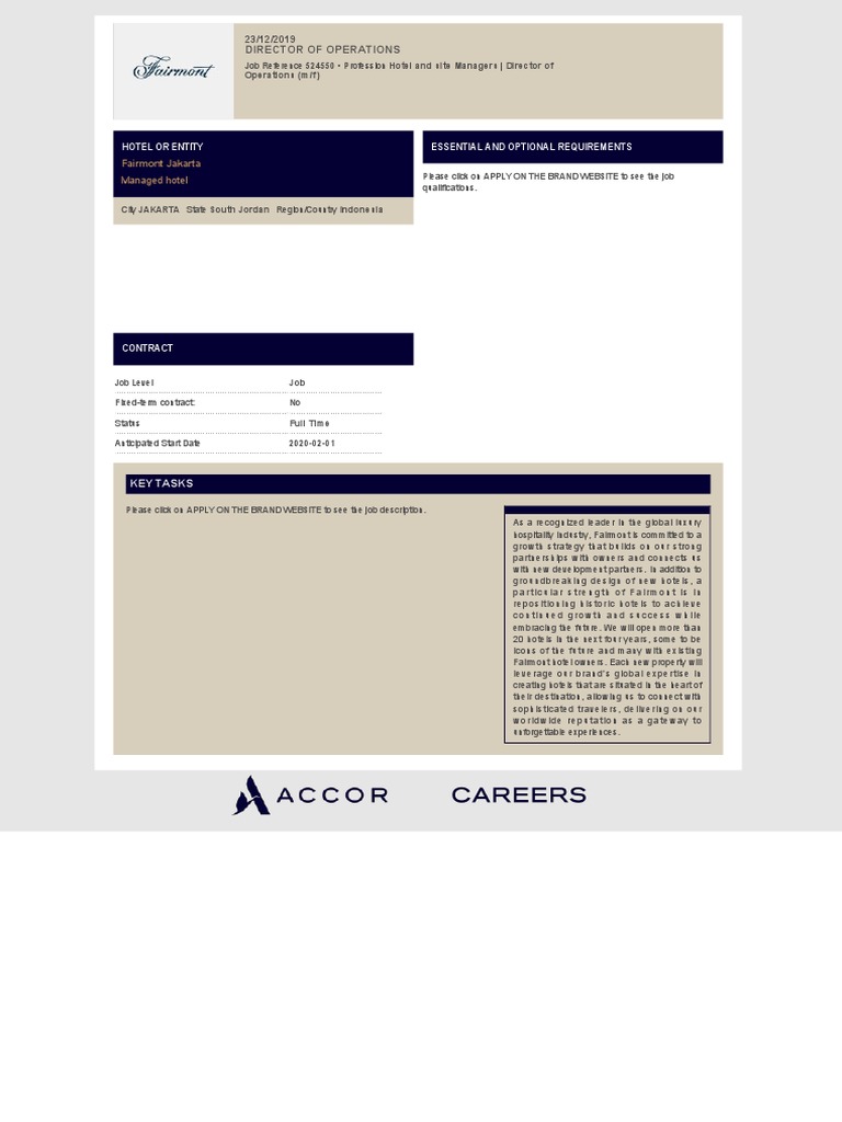 Accor Careers 524550 | PDF | Hotel | Hotel And Accommodation