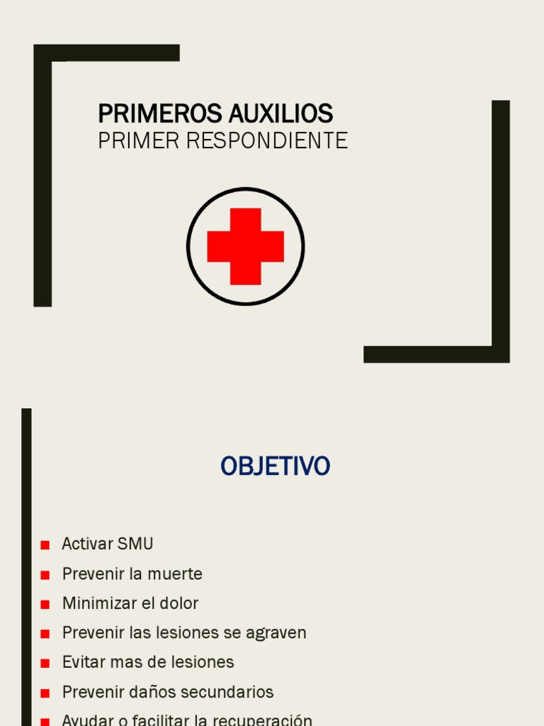 Guía básica de primeros auxilios: objetivos, procedimientos y tratamiento de emergencias | PDF ...