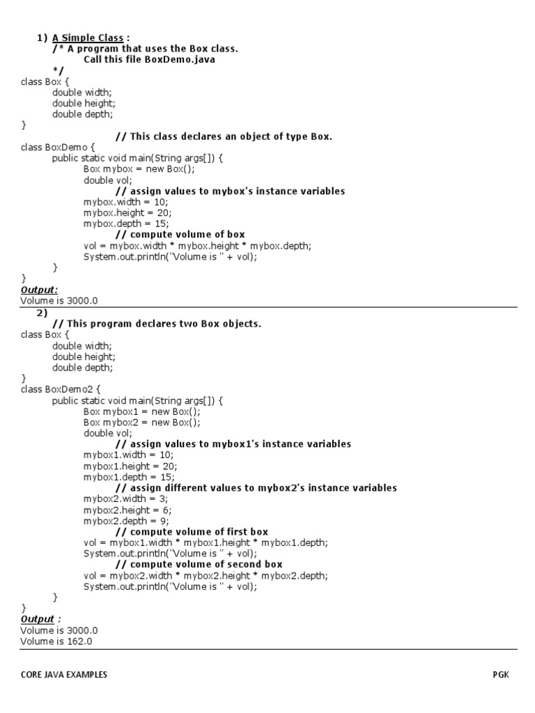Core Java - Unit 1 2 3 | PDF | Constructor (Object Oriented Programming ...