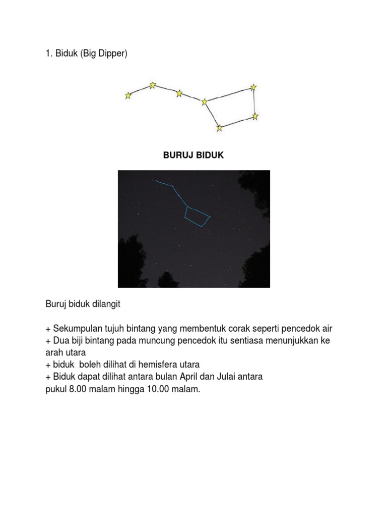 Buruj Biduk dan Arah Petunjuknya | PDF