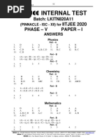 FIITJEE Class 12 Phase Test - 5 Paper 1 | PDF | Nature